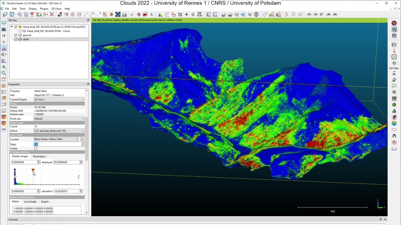 CloudCompare: Comparing point clouds