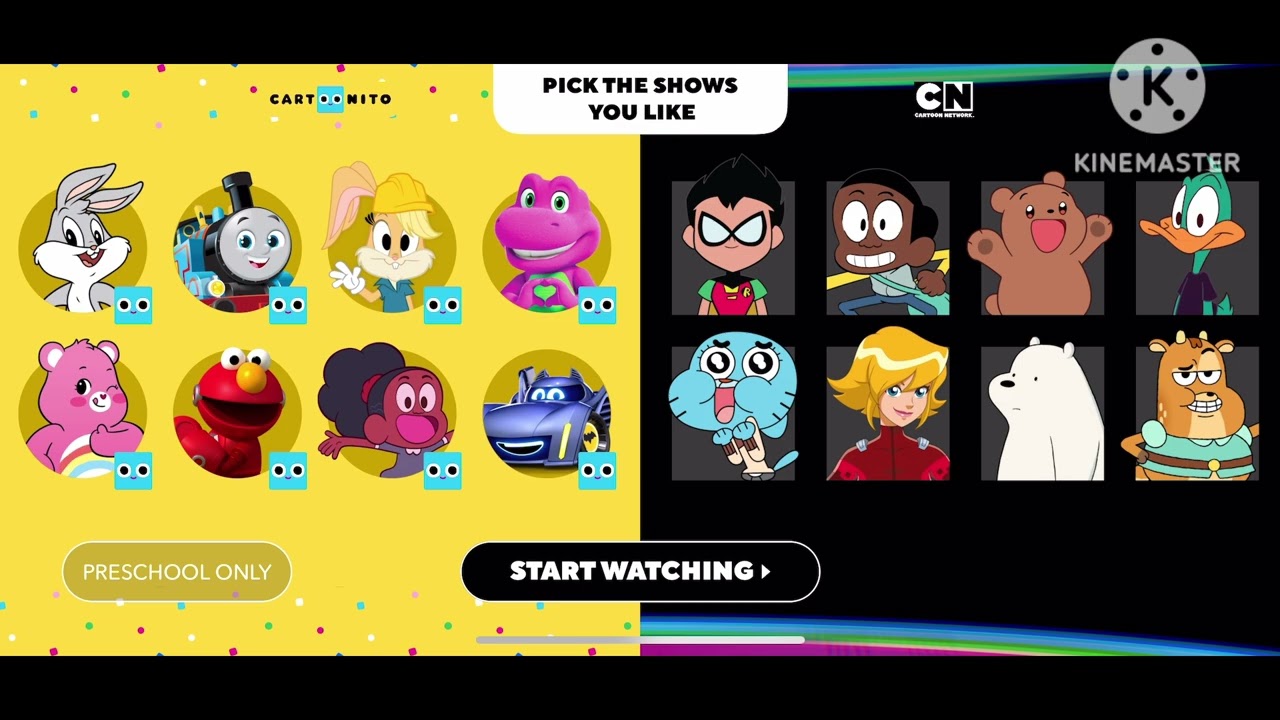 Cartoon network app intro and startup.