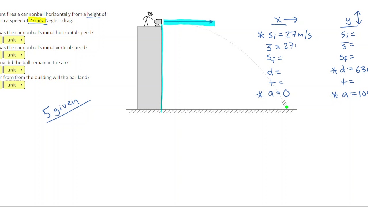 Projectile Motion - Complete Problems 1 - positivephysics.org