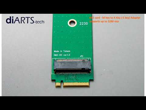 1 slot A Key or E key to M key M.2 Adapter Card supports 22110 M key slot with PCIe channel spec