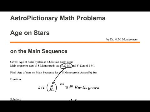 Age of Stars on the Main Sequence of an H-R Diagram