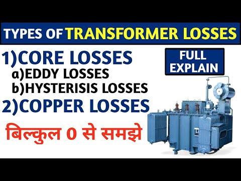 TRANSFORMER LOSSES! TYPES OF TRANSFORMER LOSSES! HYSTERISIS LOSS! EDDY CURRENT LOSS! COPPER LOSS