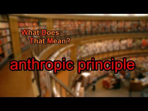 What does anthropic principle mean?