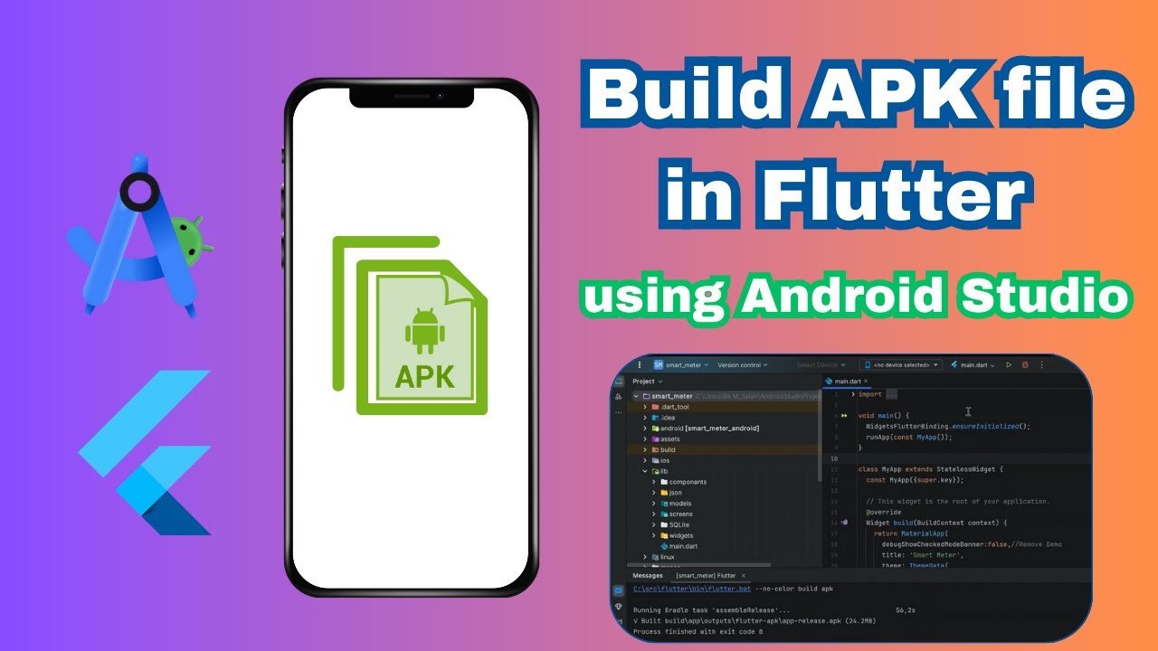 Build APK file in Flutter using Android Studio