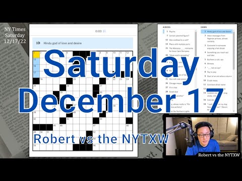 Was the puzzle way harder yesterday? [0:17/5:35]  ||  Sat 12/17/22 New York Times Crossword