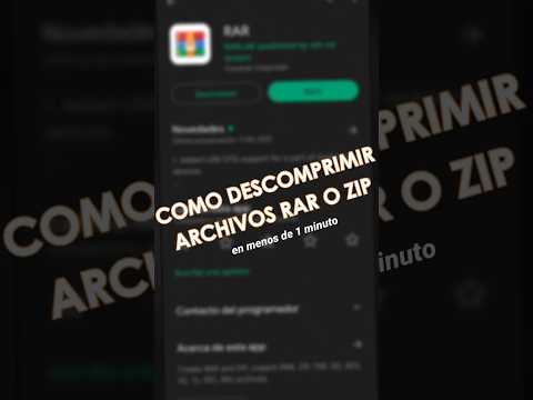 📤 Como DESCOMPRIMIR Archivos RAR y ZIP en MENOS DE 1 MINUTO #android #tutorialesandroid #tips
