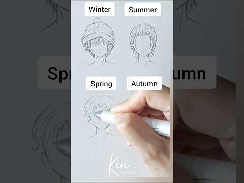How to draw anime boy hair for different seasons Easy #draw #animehairstyle #animetutorial