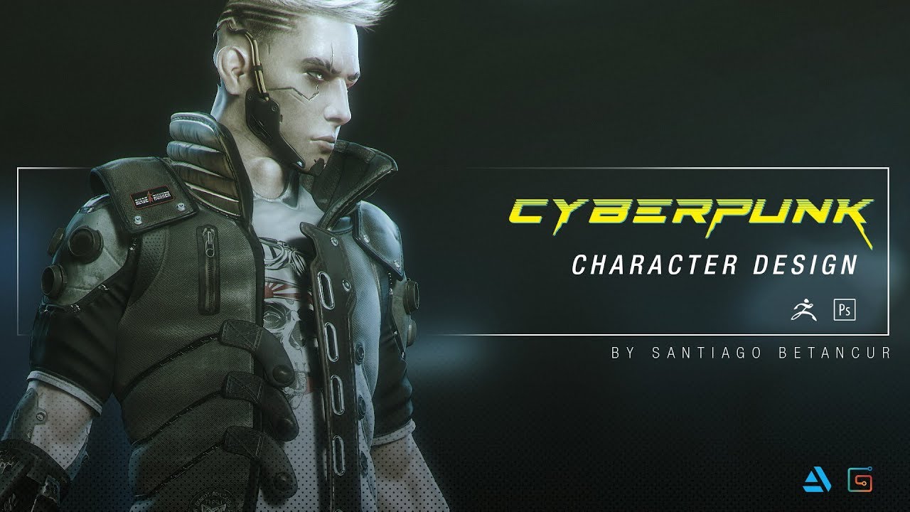 Cyberpunk - Character Design (Tutorial Trailer)