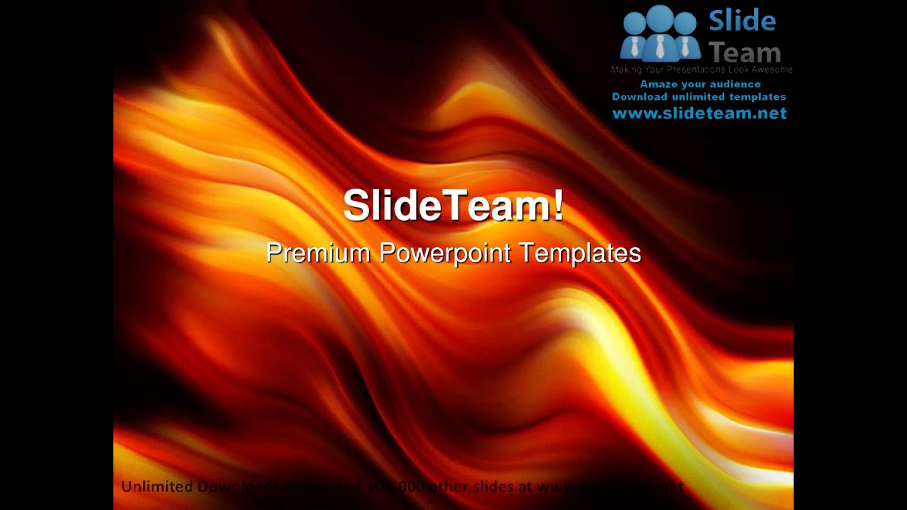 Flame Waves Abstract PowerPoint Templates Themes And Backgrounds ppt themes