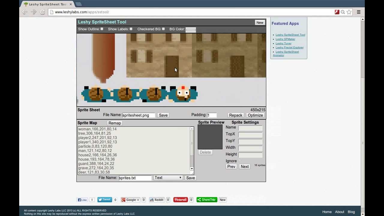 Leshy SpriteSheet Tool