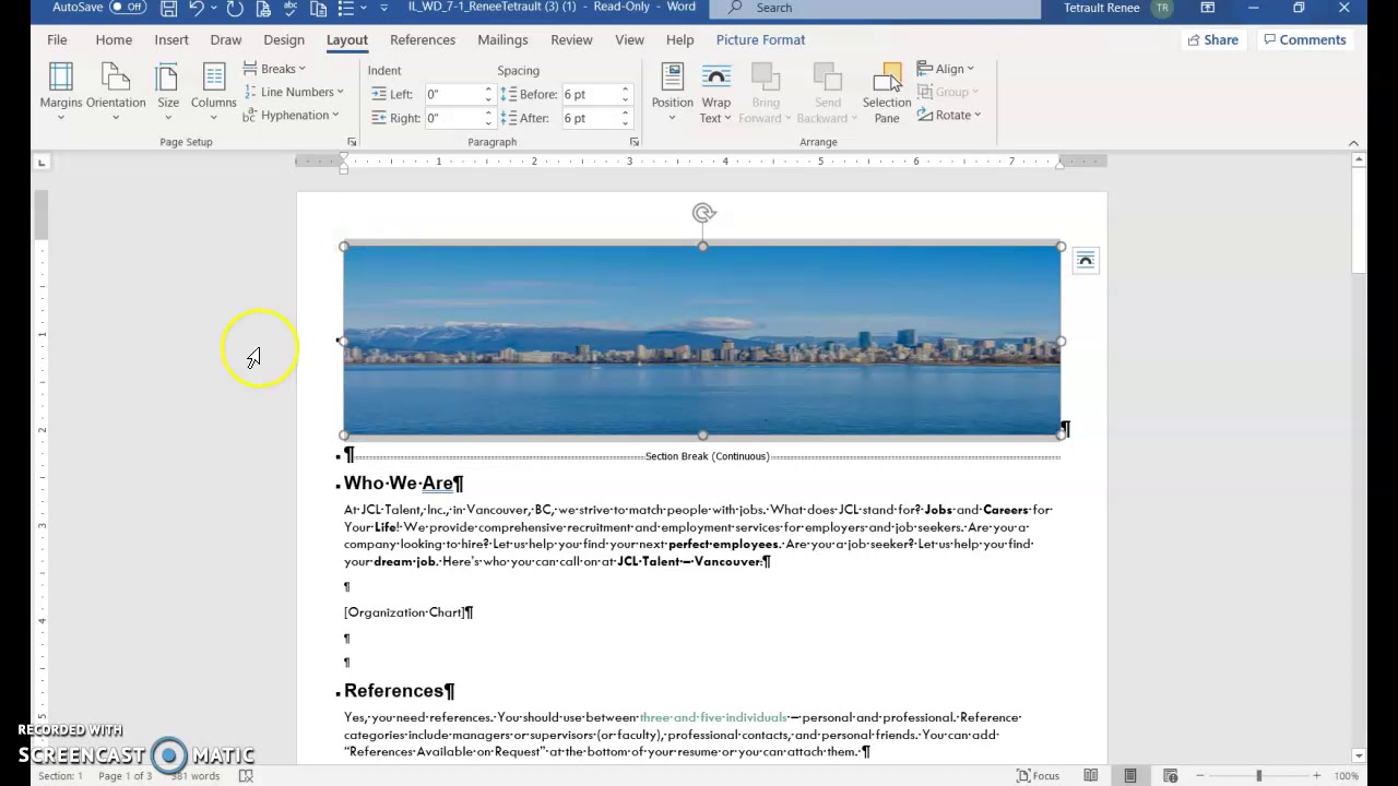 Word Module 7 Textbook Project Part 1