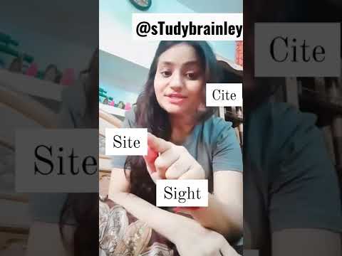 cite/site/sight homonym words meaning 👈👈👈#shorts