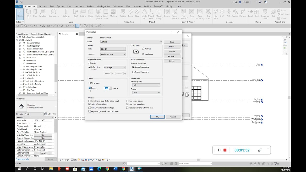 Printing a Project in PDF Format