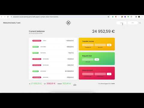 🚀 JavaScript Course Learning Parts - Bankist Project
