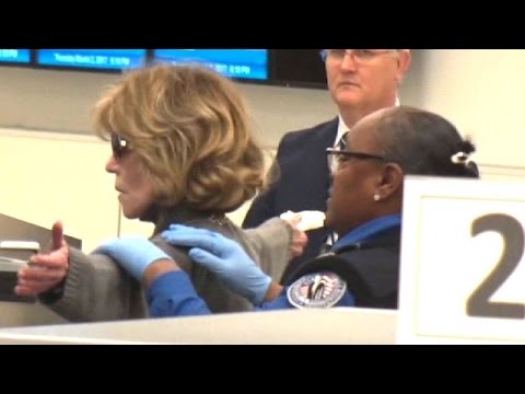 Jane Fonda's Heavy Petting Session From TSA Agent