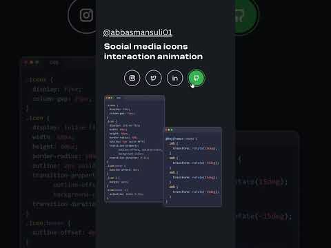 ✨ Social media icons animation | HTML & CSS