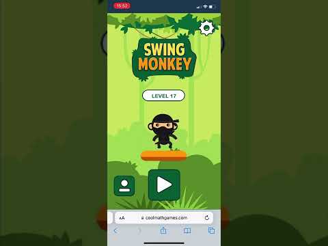 Playing CoolMathGames Swing Monkey Till I Get Bored Pt1