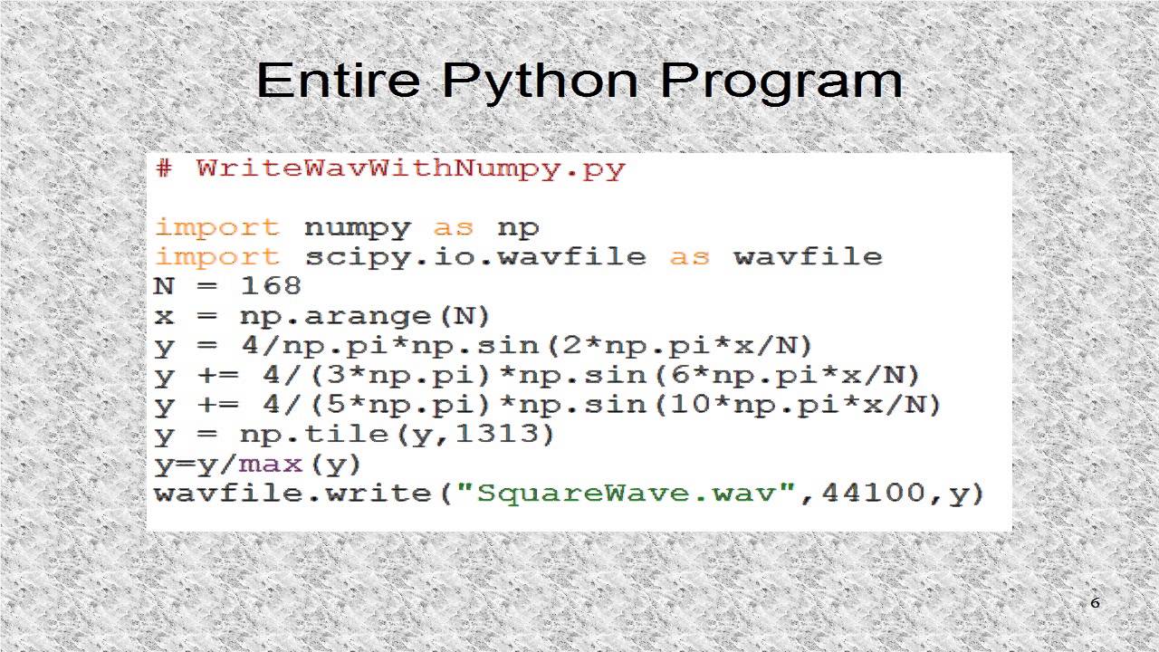 Tutorial 5. Writing a Wav File - 2