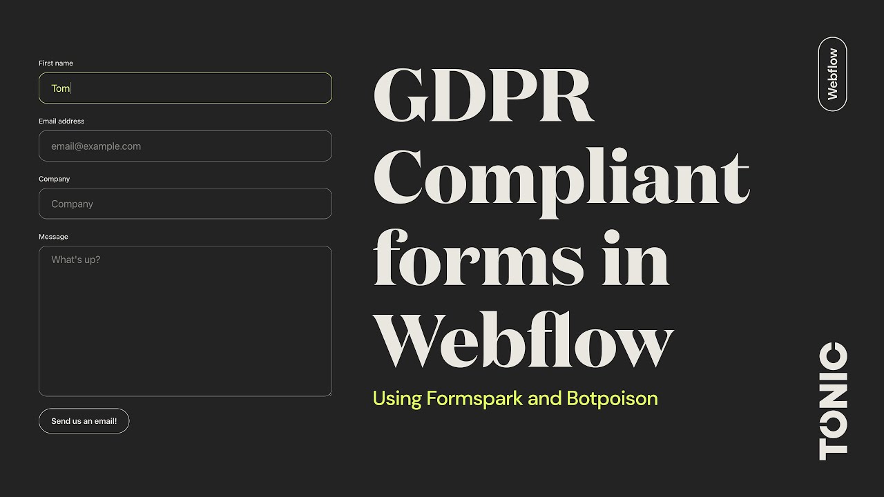 GDPR Compliant Forms in Webflow using Formspark and Botpoison