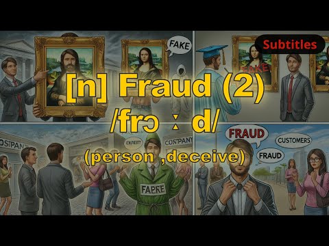 [n] Fraud meaning (person ,deceive) with 5 examples