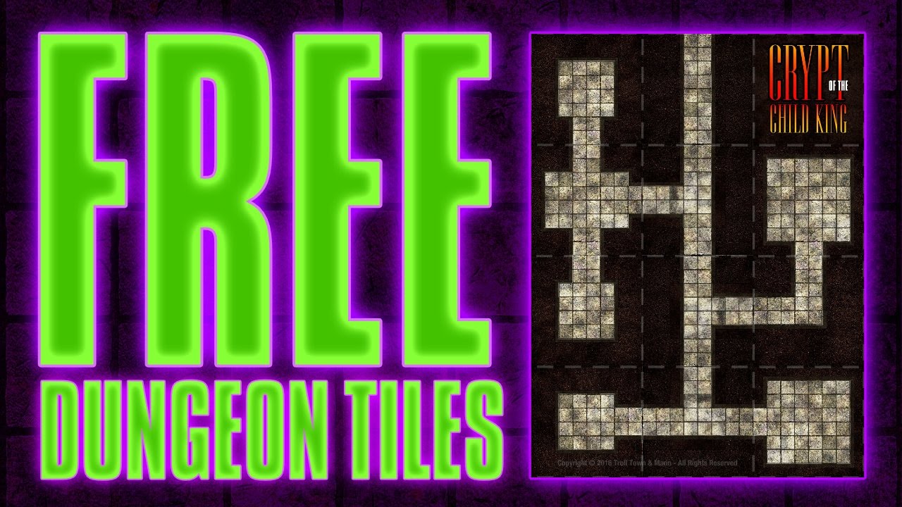Free Dungeon Tiles (#1) PDF from Master Set(s) | D&D Miniatures RPG Map Tiles Free