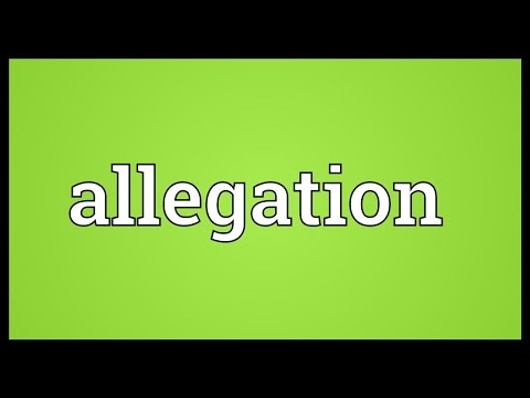 Allegation Meaning
