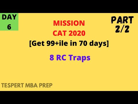 8 TRAPS in a Reading Comprehension Video Lecture - CAT