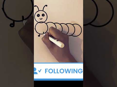cute caterpillar drwing #picture #youtube #shorts_video #art #stepbystep #caterpillar #coloring