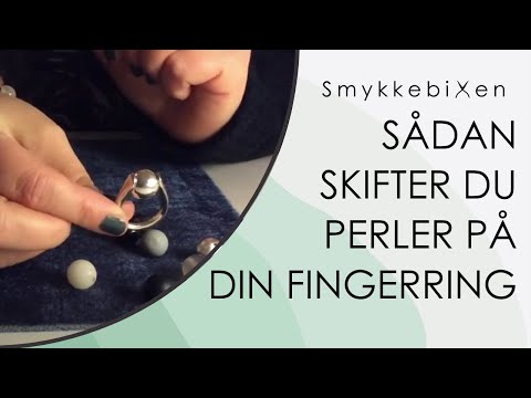Forgyldt Sølv fingerring hvor du nemt kan skifte perler