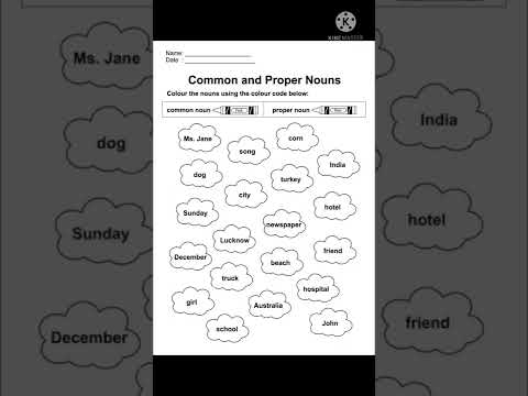 Common noun and Proper noun #worksheets