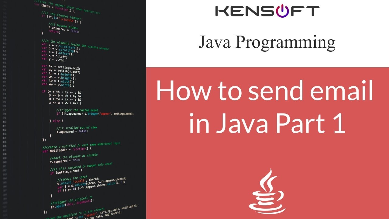Java Tutorial: Part 1 How to send email in java