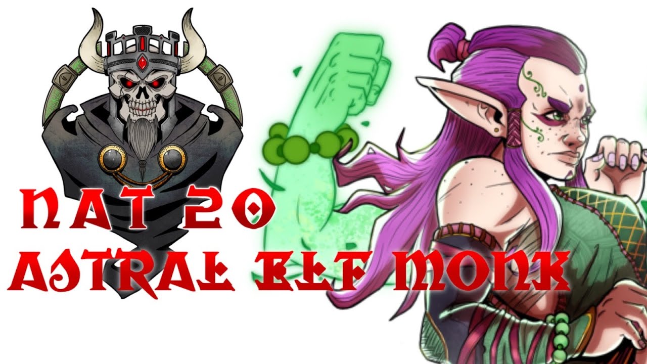 DnD Character Design | Astral Elf Monk