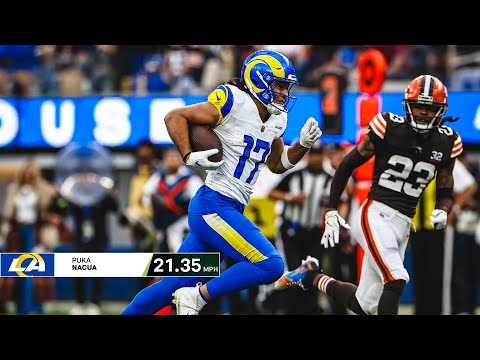 Numbers Behind Puka Nacua's Record-Breaking 70-yd Touchdown vs. The Browns | Next Gen Stats