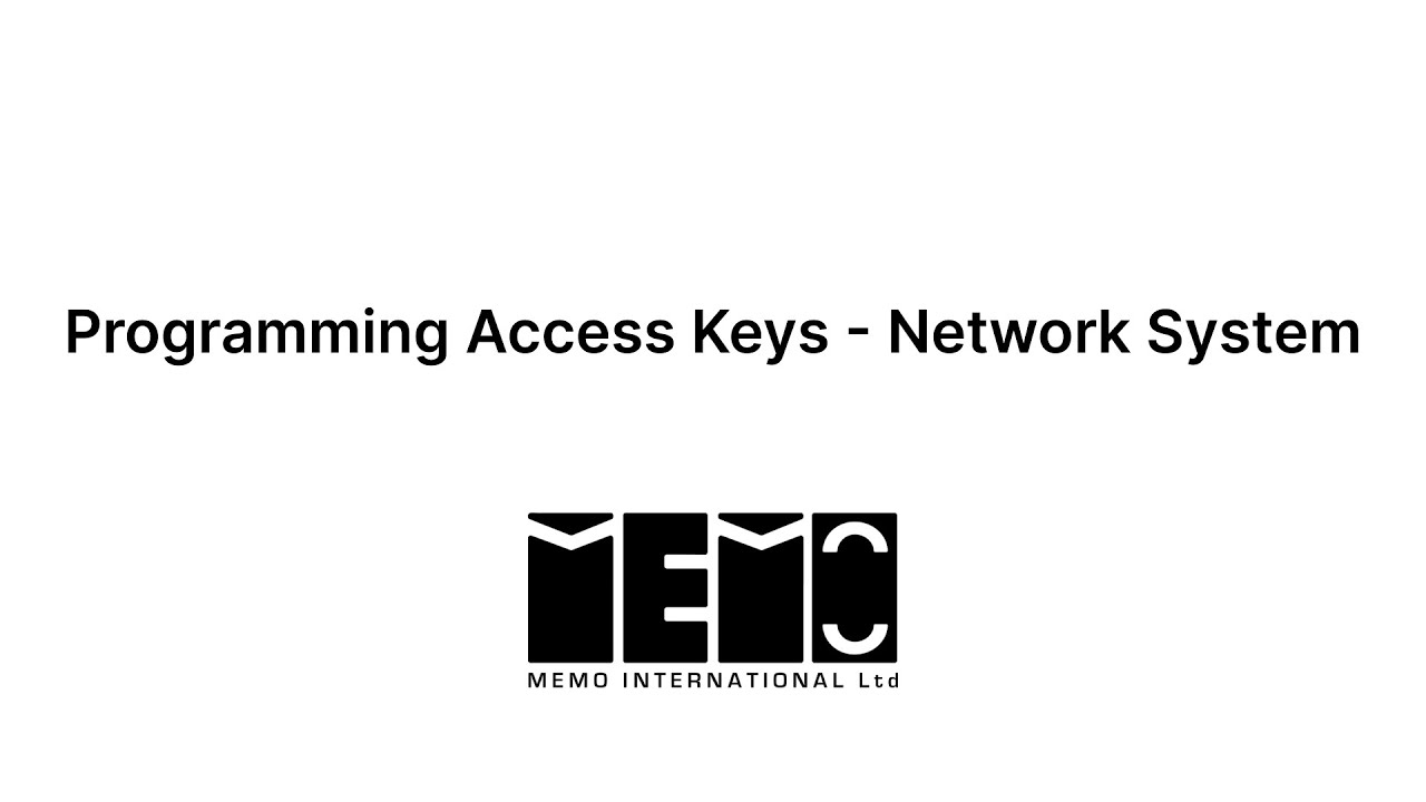 Memo - Programming Key Fobs - Network System