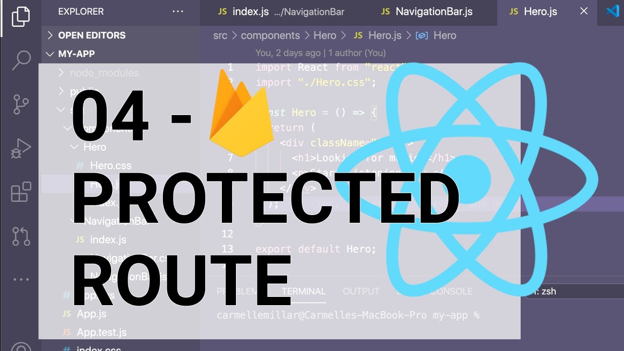 React JS Tutorial - 04 PROTECTED ROUTE - How to make a private route