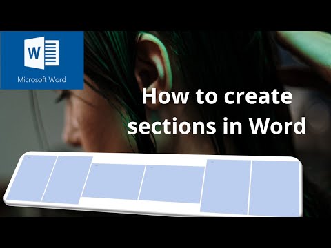 How to create sections in Microsoft Word