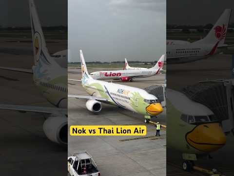 NOK AIR vs THAI LION AIR landed at Don Mueang Airport #nokair #thailionair #bangkok #thailand
