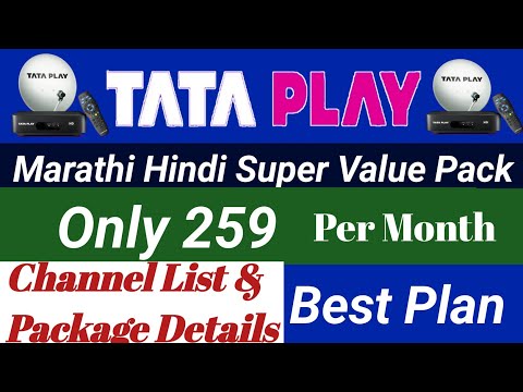 Tata Play Marathi Hindi Best Plan 2023 || Tata Play Marathi Hindi Super Value pack