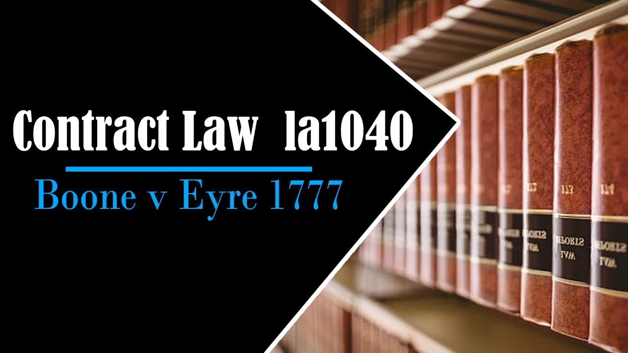 Boone v Eyre 1777