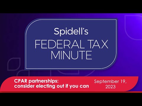 Podcast: CPAR partnerships: consider electing out if you can