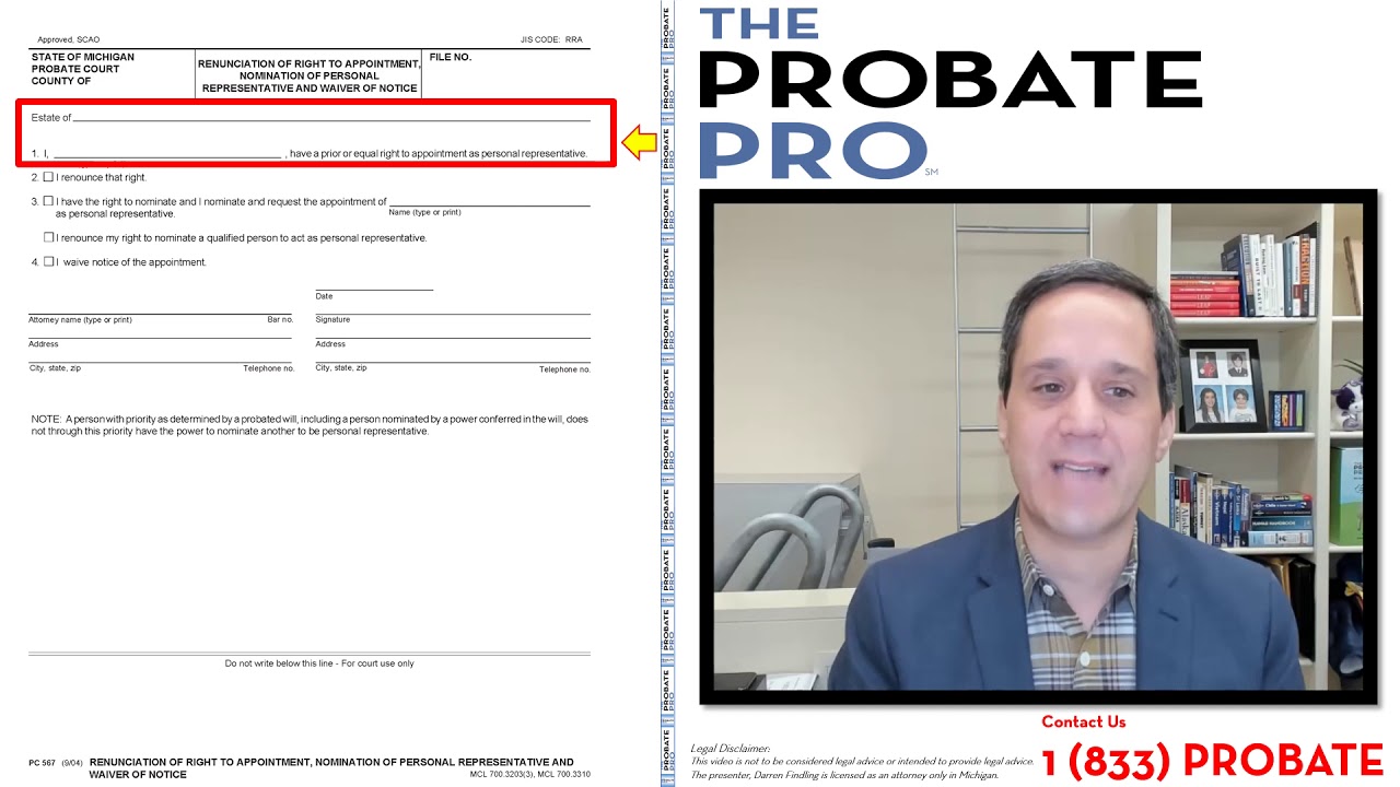 Renunciation of Right to Appointment #theprobatepro #probate #appointment #probatelawyer