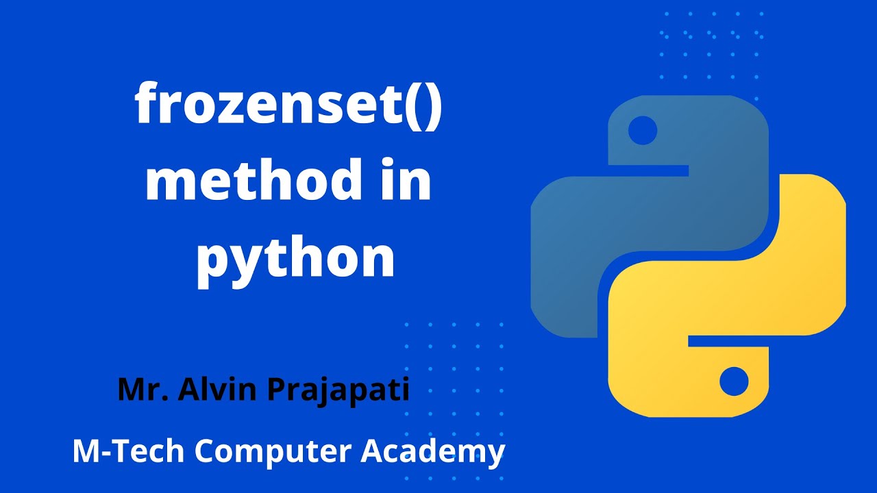 Python Tutorials for beginners-frozenset in python