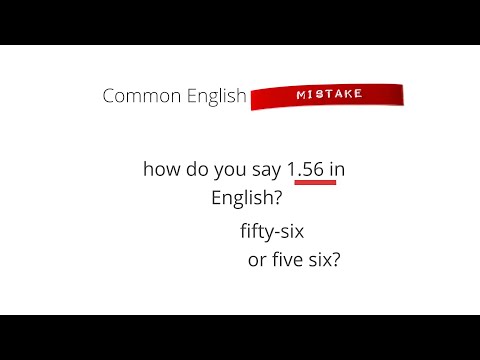 How to say numbers in English - Decimals