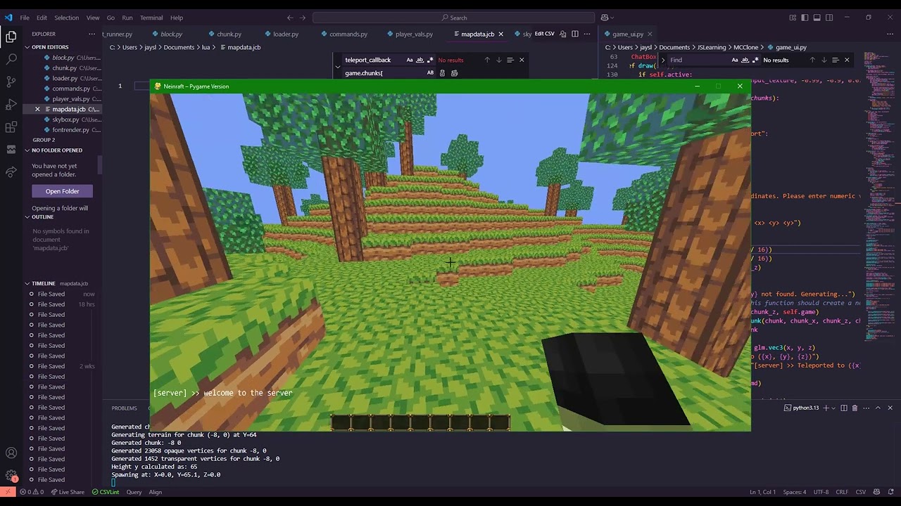 This isnt a Minecraft clone written in python ;)