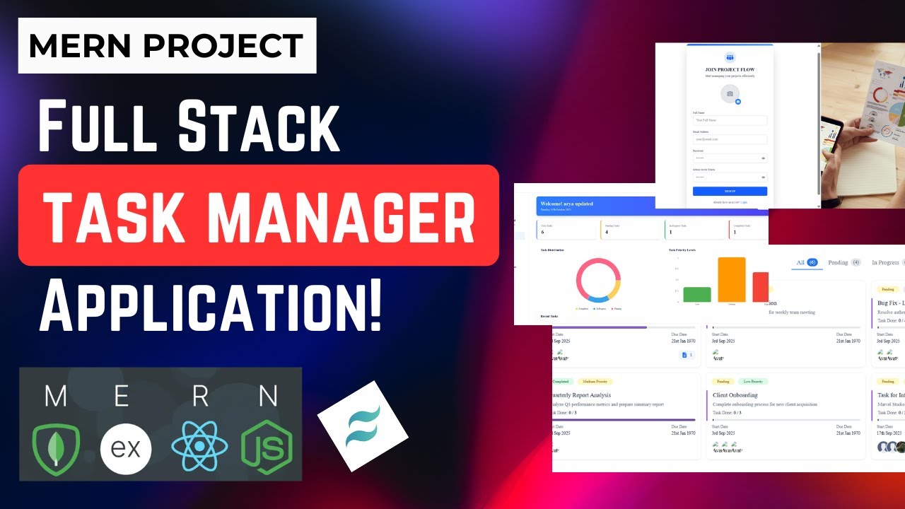 Build a Full Stack MERN Task Manager + Admin Panel | React, Node.js, MongoDB, Express | MERN