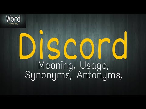 Word of the day - Discord