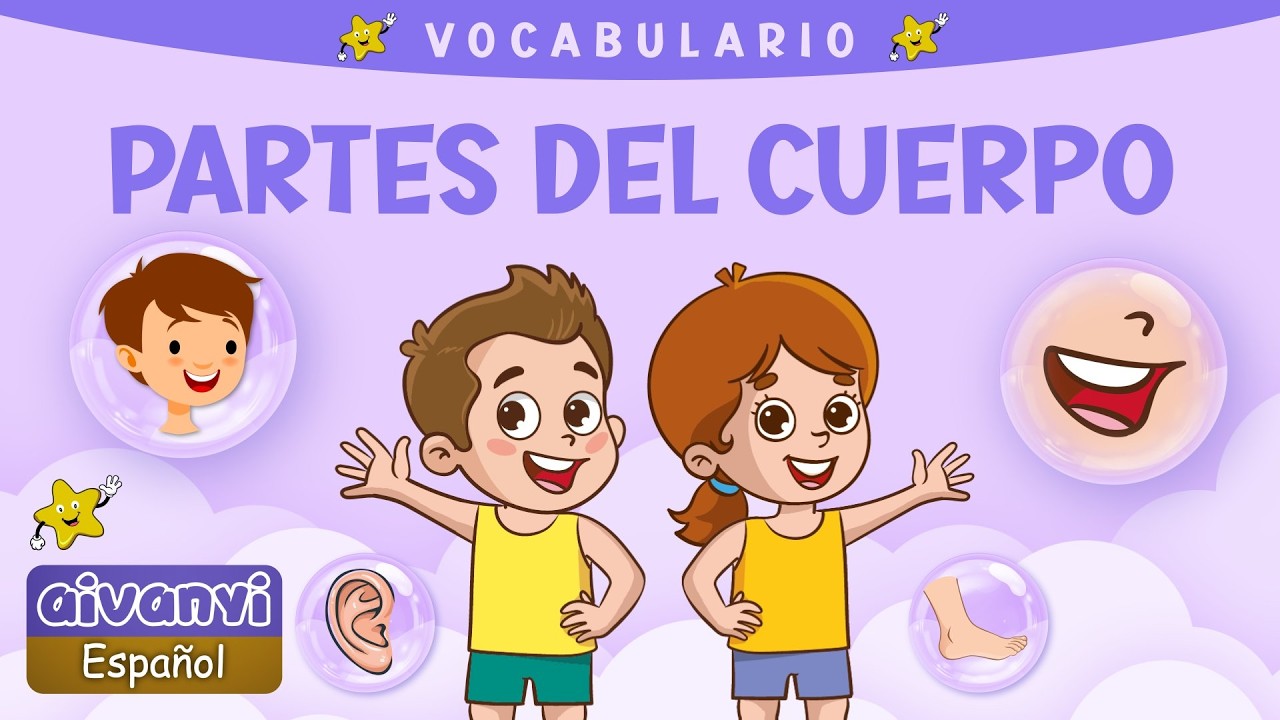 Las Partes Del Cuerpo Para Niños | El Vocabulario | Videos Educativos | Aivanyi Español