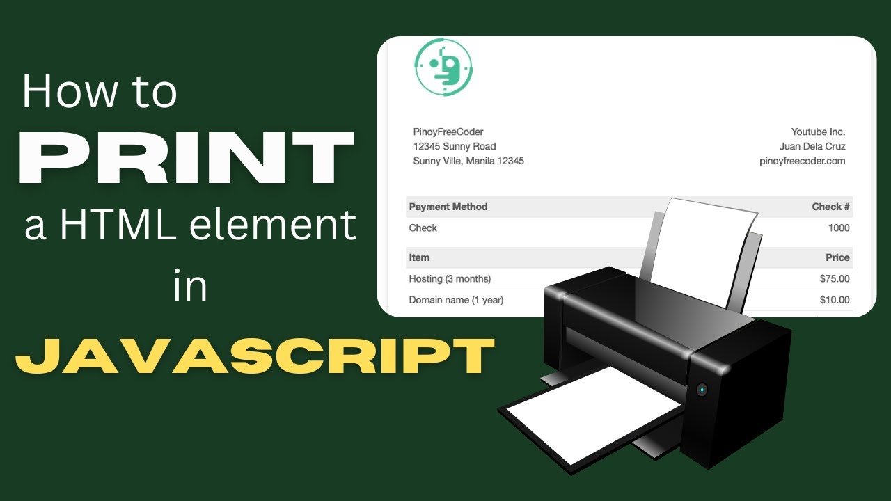 How to Print HTML Elements Using JavaScript [TAGALOG]