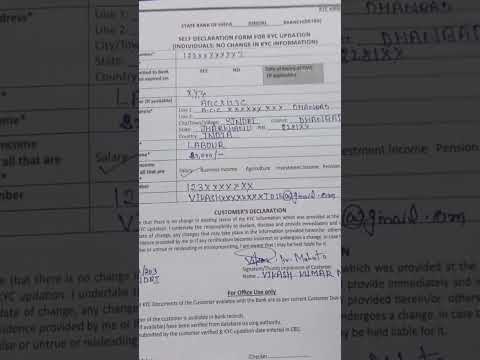 KYC FORM IN SBI