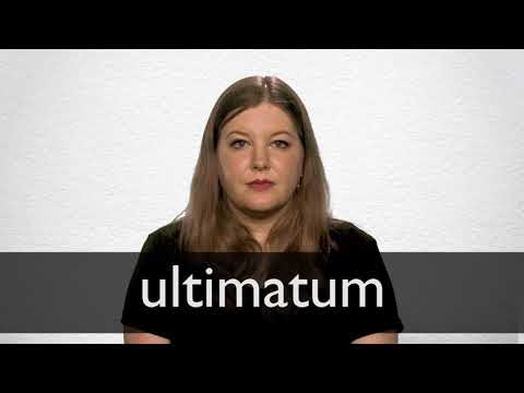 ULTIMATUM definition in American English | Collins English Dictionary